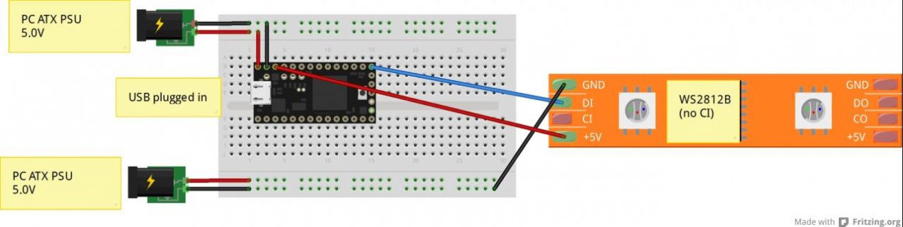 Teensy 3.0 and WS2812B LED strip wiring issues | Teensy Forum