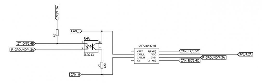 Software activation/deactivation of a CAN termination resistor (shunt ...