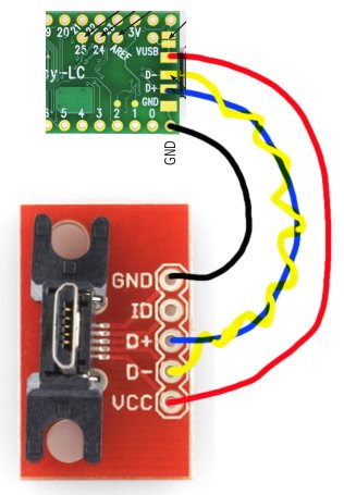 routing USB V & signals to teensy LC directly, bypassing the teensy ...