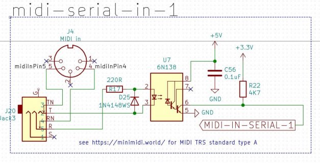 MIDI 5 pin DIN and TRS swiching circuit | Teensy Forum