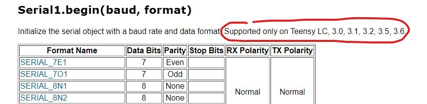 Teensy 4.1 Serial Communication in 8E1 Configuration | Teensy Forum