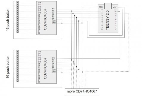 Teensy LC and 74HC4067 16 channel multiplexer wiring | Page 2 | Teensy ...