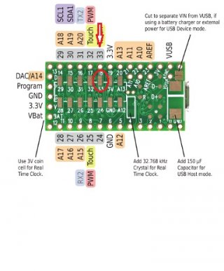 Teensy 3.1 , error on Pin 33 ? | Teensy Forum